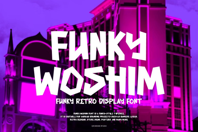 Funky Woshim - Retro Font - Free Font
