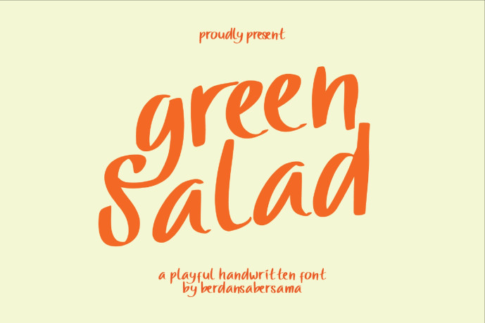 Green Salad - A Playful Font - Free Font
