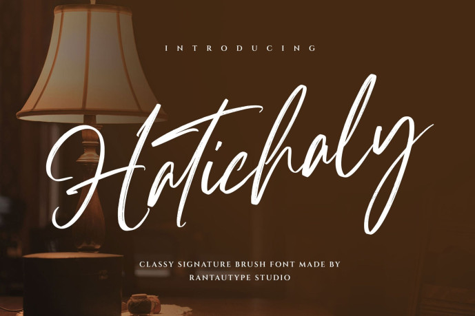 Hatichaly Classy Signature Brush Font - Free Font