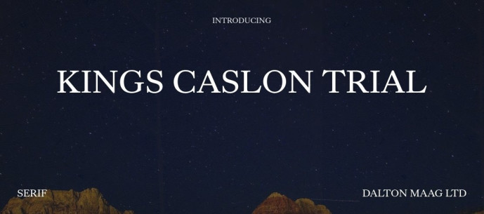 King's Caslon Font Family - Free Font