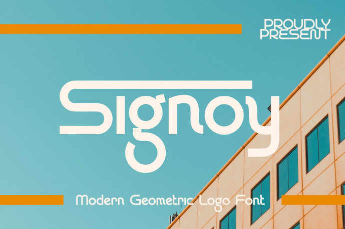Signoy Modern Geometric Font - Free Font