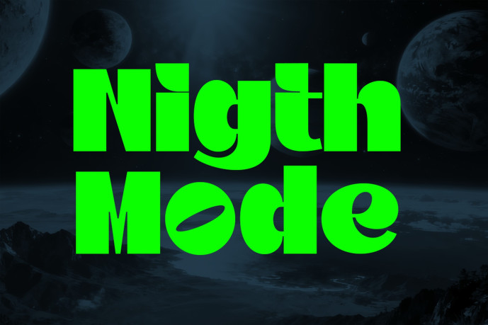 Night Mode Font - Free Font