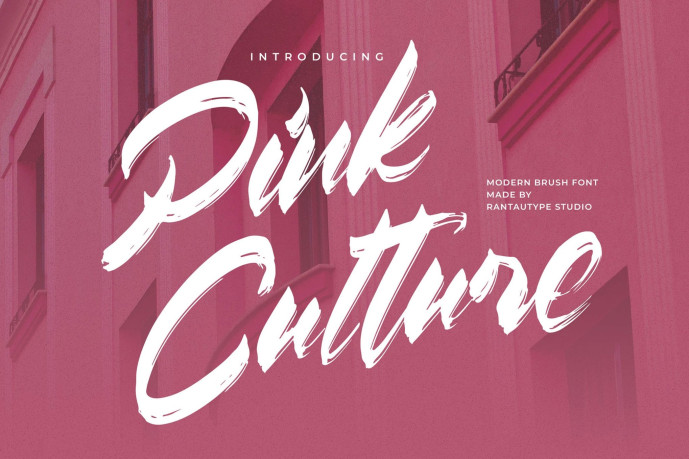 Pink Culture Modern Brush Font - Free Font