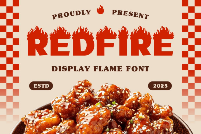 Redfire Display Flame Font - Free Font
