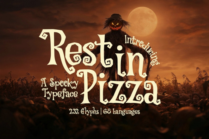 Rest in Pizza - Spooky Typeface - Free Font