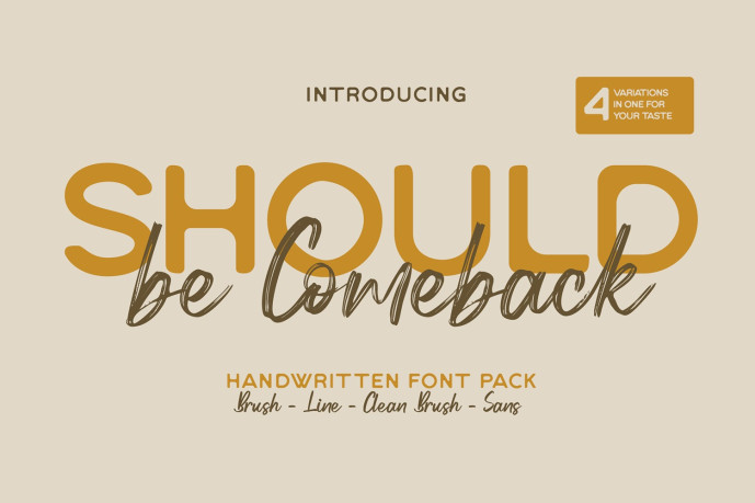 Should Be Comeback Font - Free Font
