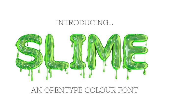 Slime - An Opentype Colour Font - Free Font