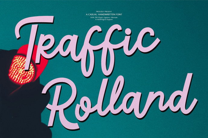 Traffic Rolland | Casual Handwritten Font - Free Font