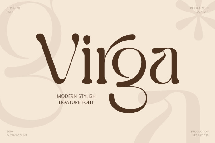 Virga - Modern Stylish Ligature Font - Free Font