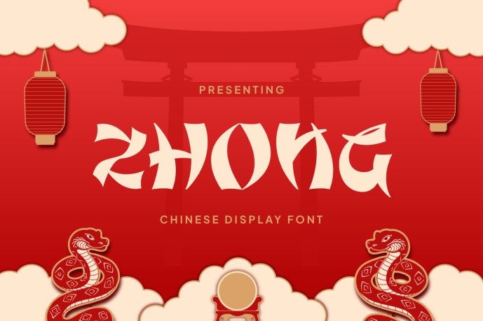 Zhong - Traditional Asian Font - Free Font