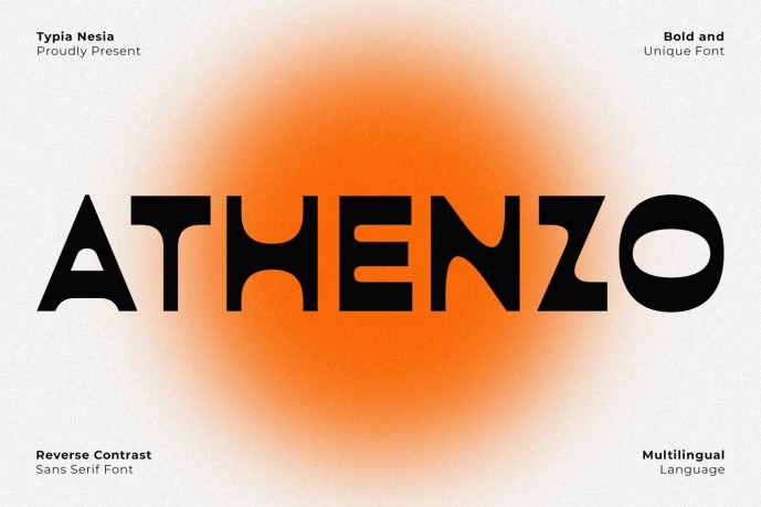 Athenzo - Modern Reverse Font - Free Font
