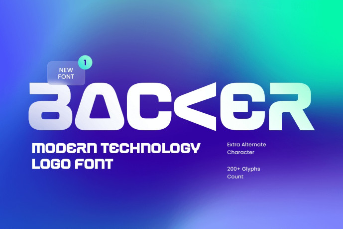 Backer - Modern Technology Logo Font - Free Font