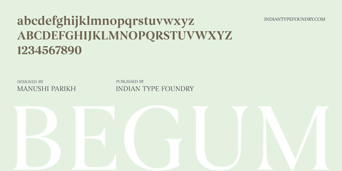 Begum Font Family - Free Font