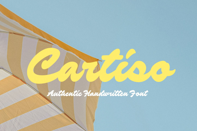 Cartiso – Authentic Handwritten Font - Free Font
