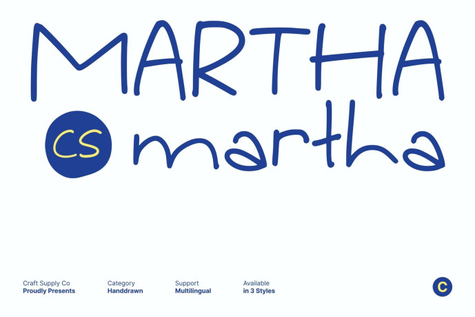CS Martha – Handwritten Font - Free Font