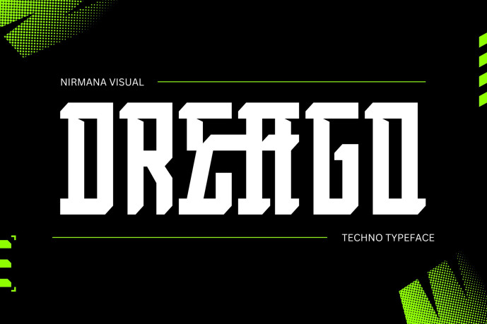 Dreago Techno Font - Free Font