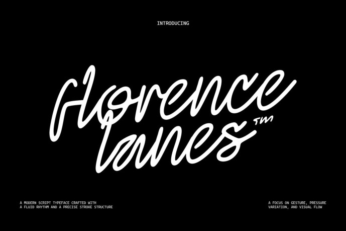 Florence Lanes Handwriting Font - Free Font