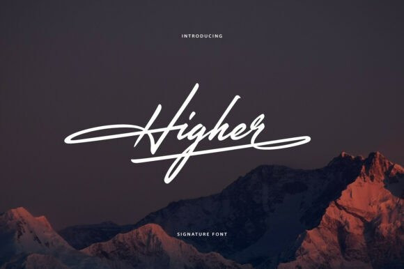 Higher Handwriting Font - Free Font