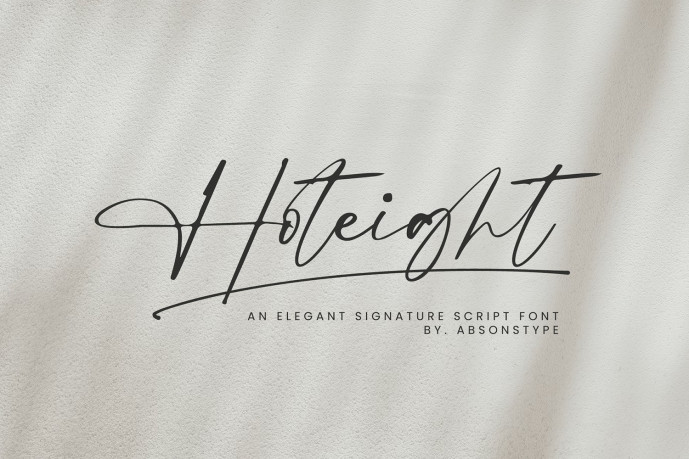 Hoteight - Signature Script Font - Free Font