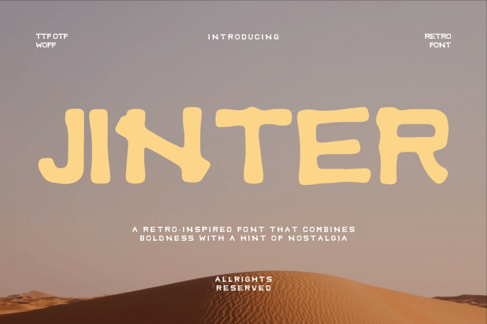 Jinter - Retro Display Font - Free Font
