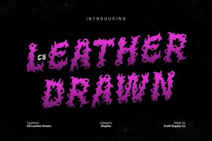 Leather Drawn Font - Free Font