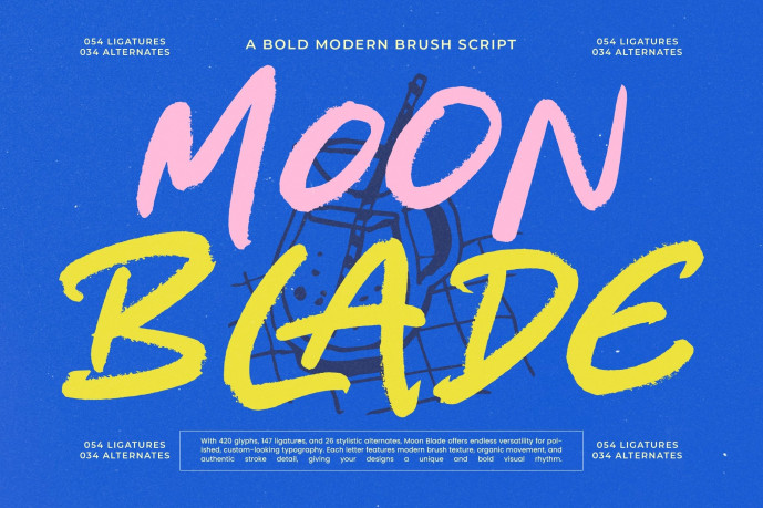 Moon Blade - Bold Modern Brush Font - Free Font