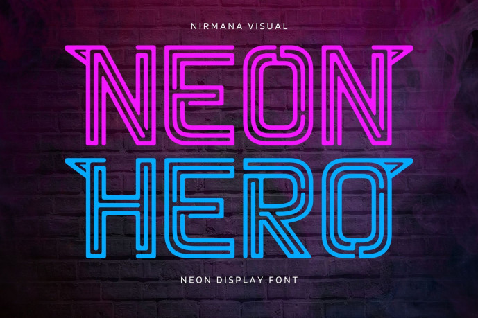Neon Hero - Retro Neon Font - Free Font