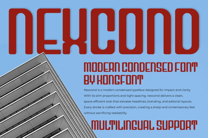 Nexcond - Modern Condensed Font - Free Font