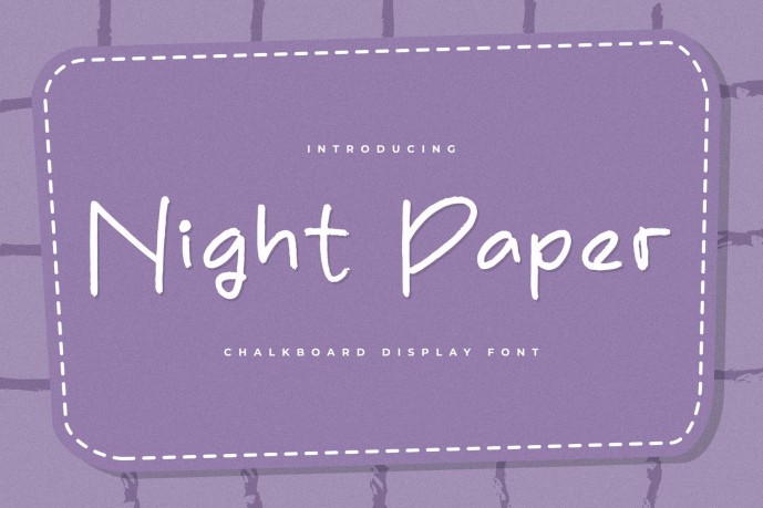 Night Paper Chalkboard Display Font - Free Font