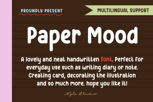 Paper Mood Font - Free Font
