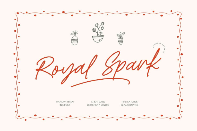 Royal Spark – Handwritten Ink Font - Free Font