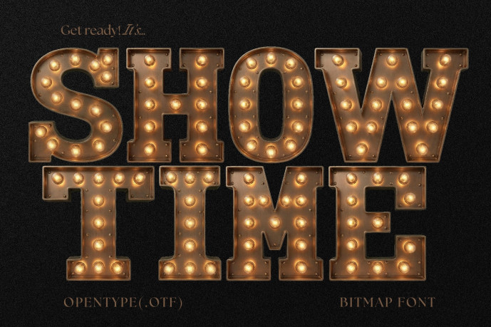 Showtime - Vintage Marquee Light Font - Free Font