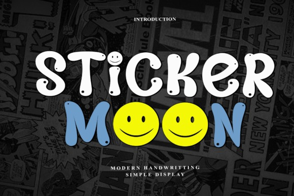 Sticker Moon Font - Free Font