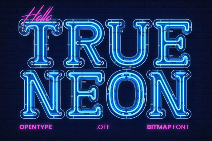 True Neon Font - Free Font