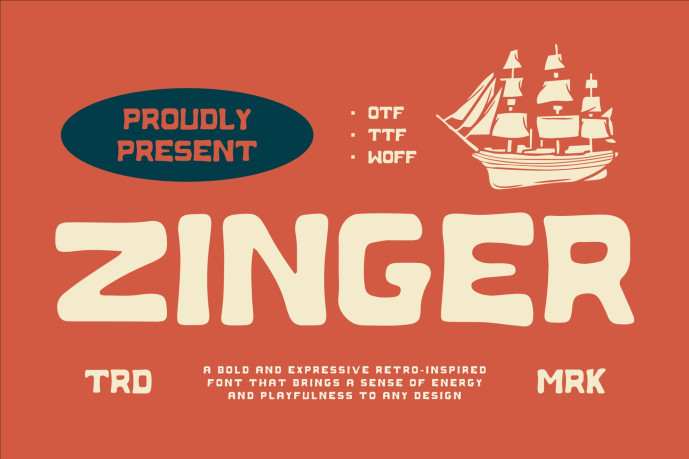 Zinger - Retro Display Font - Free Font