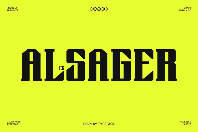 Alsager – Industiral Font - Free Font