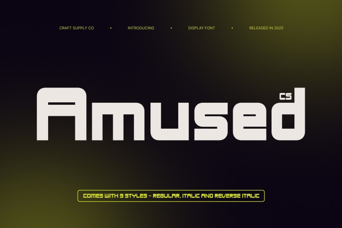 Amused – Techno Font - Free Font