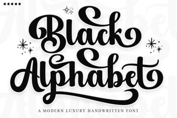 Black Alphabet Font - Free Font