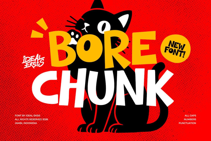 Bore Chunk - Playful Display Font - Free Font