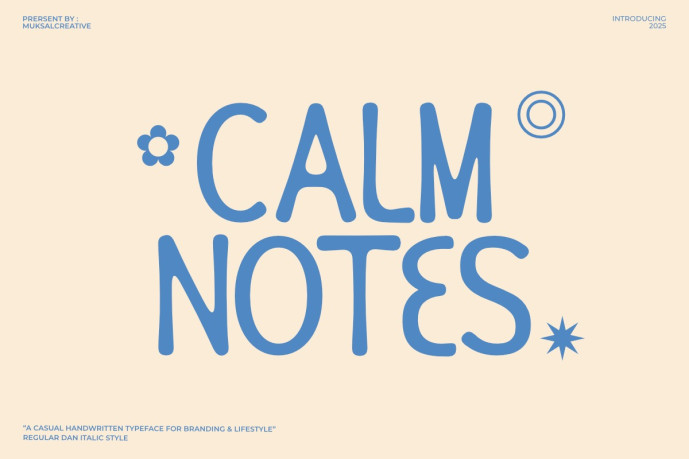 Calm Notes Font - Free Font