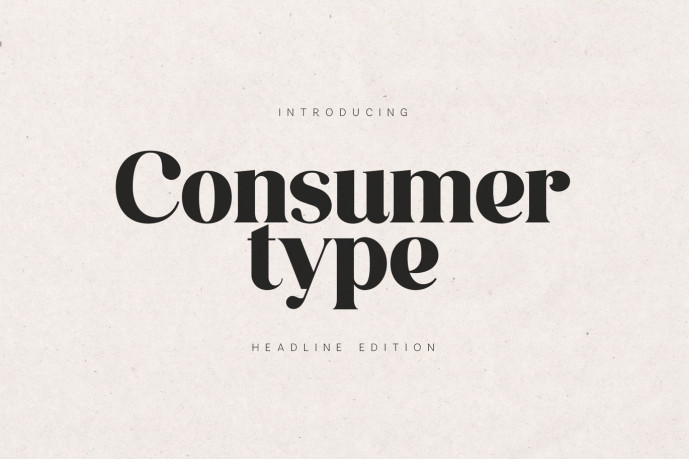 Consumer type Font - Free Font