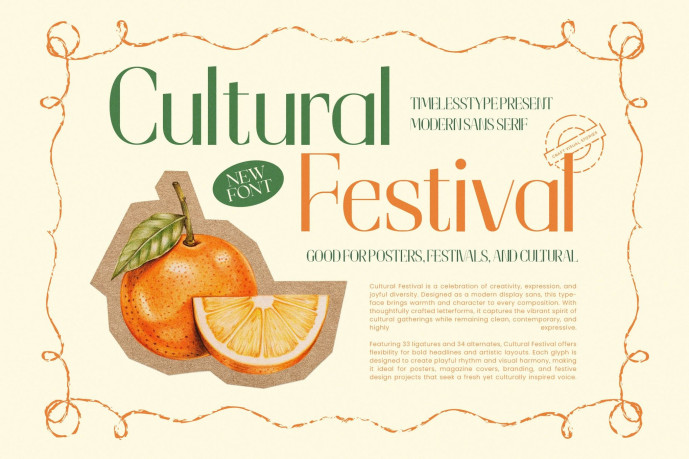 Cultural Festival Font - Free Font