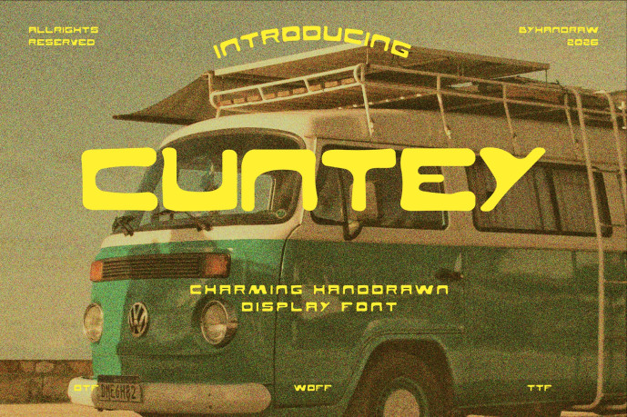 Cuntey - Retro Display Font - Free Font