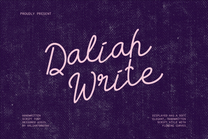 Daliah Write Handwriting Font - Free Font