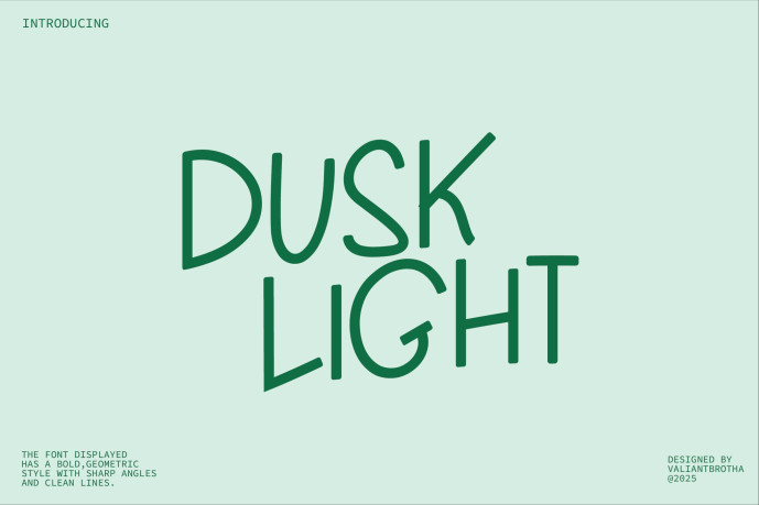 Dusk Light - Handwritten Font - Free Font