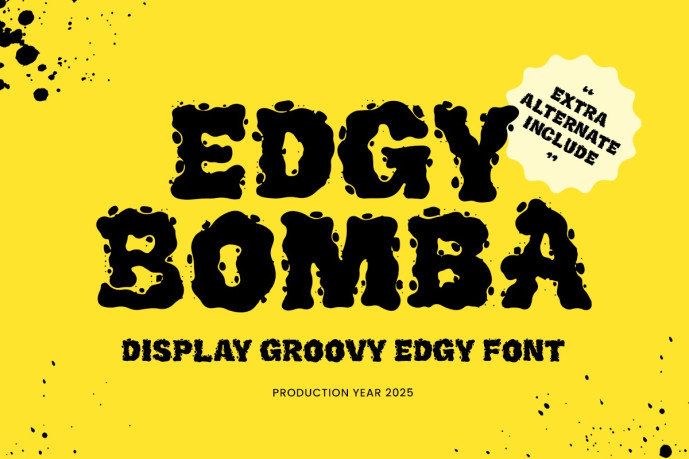 Edgy Bomba - Groovy Edgy Font - Free Font