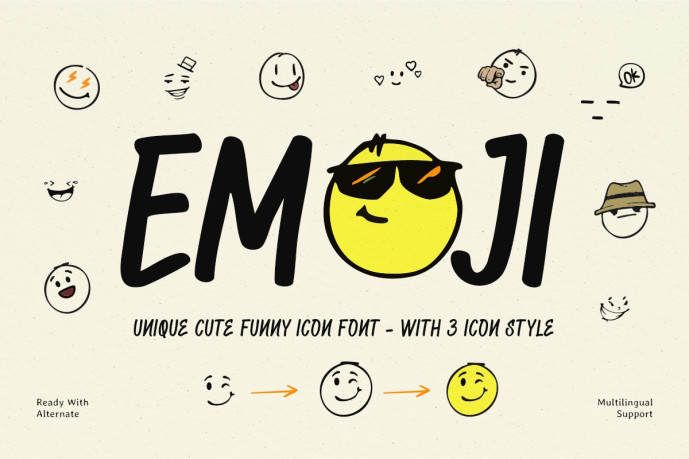 Emoji Script Font - Free Font