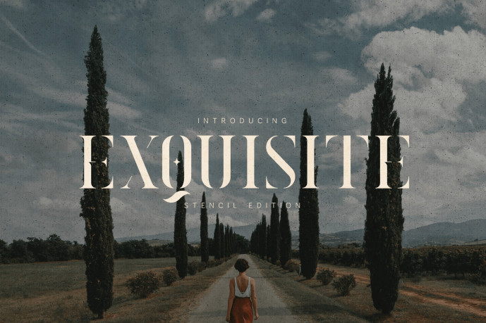 Exquisite – Elegant Stencil Serif Font - Free Font
