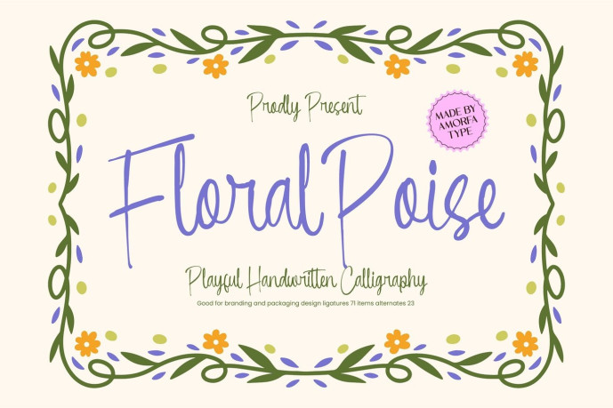 Floral Poise Script Font - Free Font