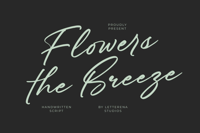 Flowers The Breeze Font - Free Font